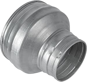 HVAC OV 5" to 3" Inch Round Duct Reducer - Galvanized Steel Pipe ...
