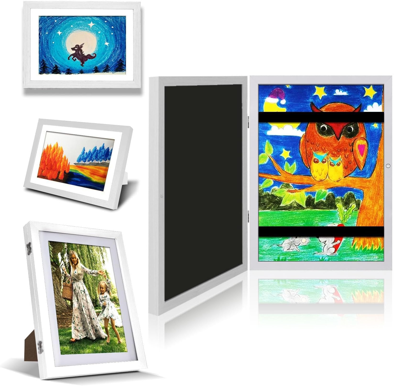 Amazon.com: TOVERKAU 4 Pack Kids Artwork Frames Changeable 8.5x11 Inch ...