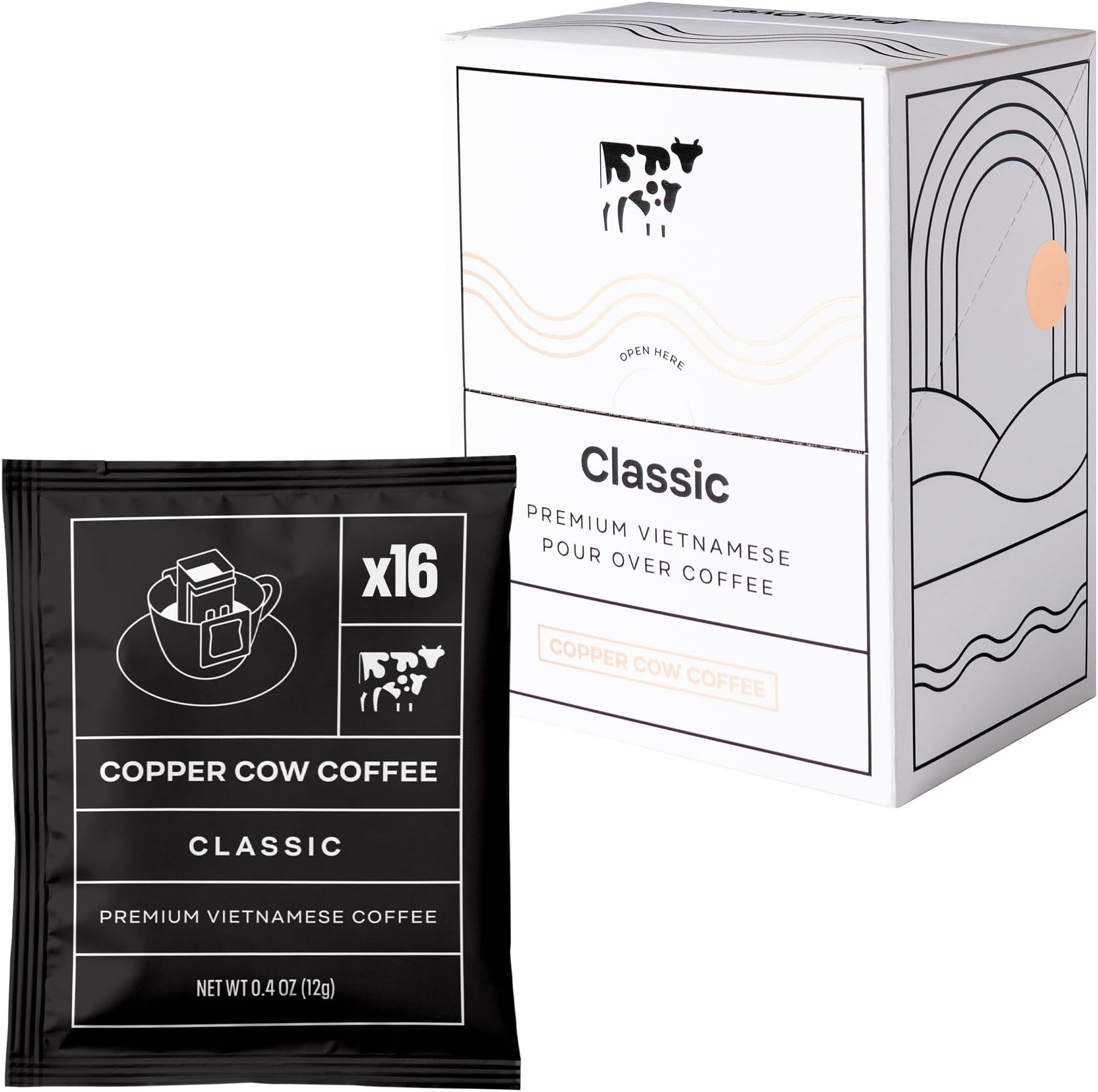 Amazon.com : Copper Cow Premium Pour Over Single-Serve Vietnamese ...