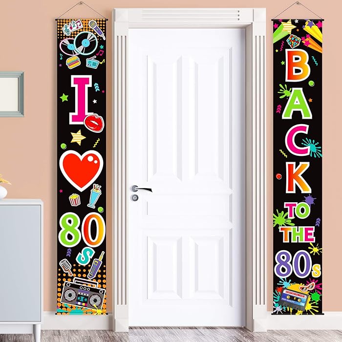 Buy 80s Party Decorations 80s Scene Setters Birthday Banner Backdrop I ...