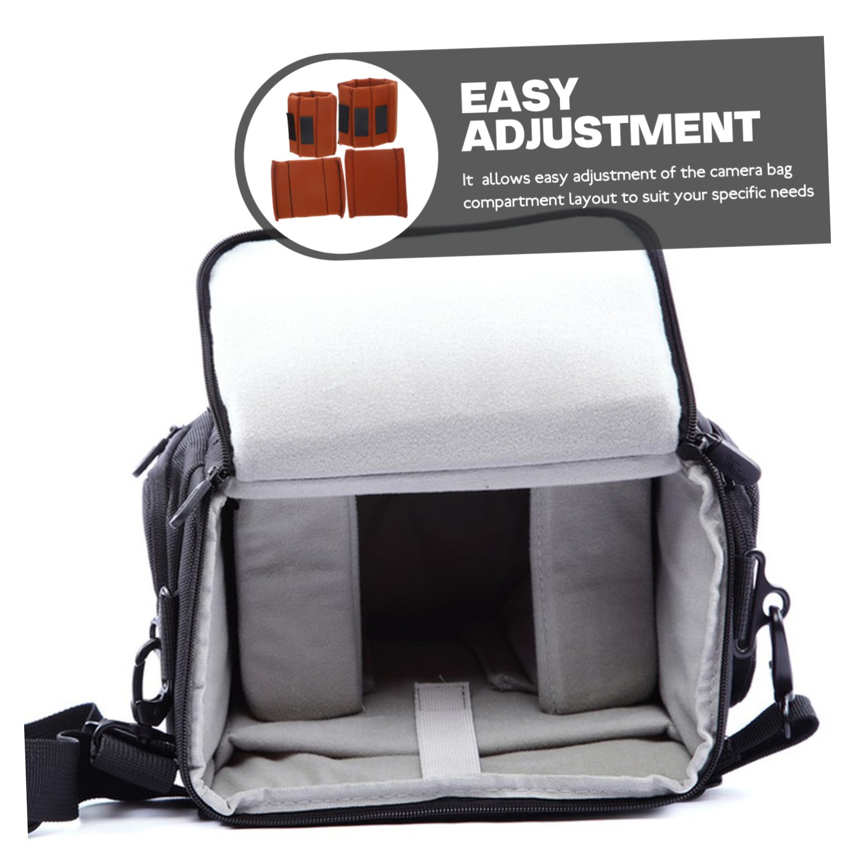 DIY Camera Organizer Insert Camera Bag Insert Organizer - 4-Pack ...