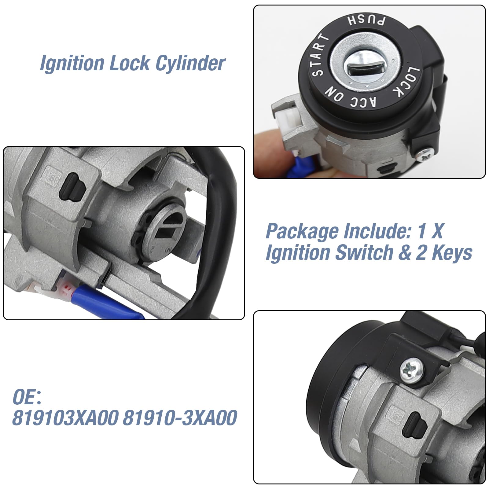 Hyundai Elantra Ignition Ignition & Door Lock Cylinder Switch With 2 ...