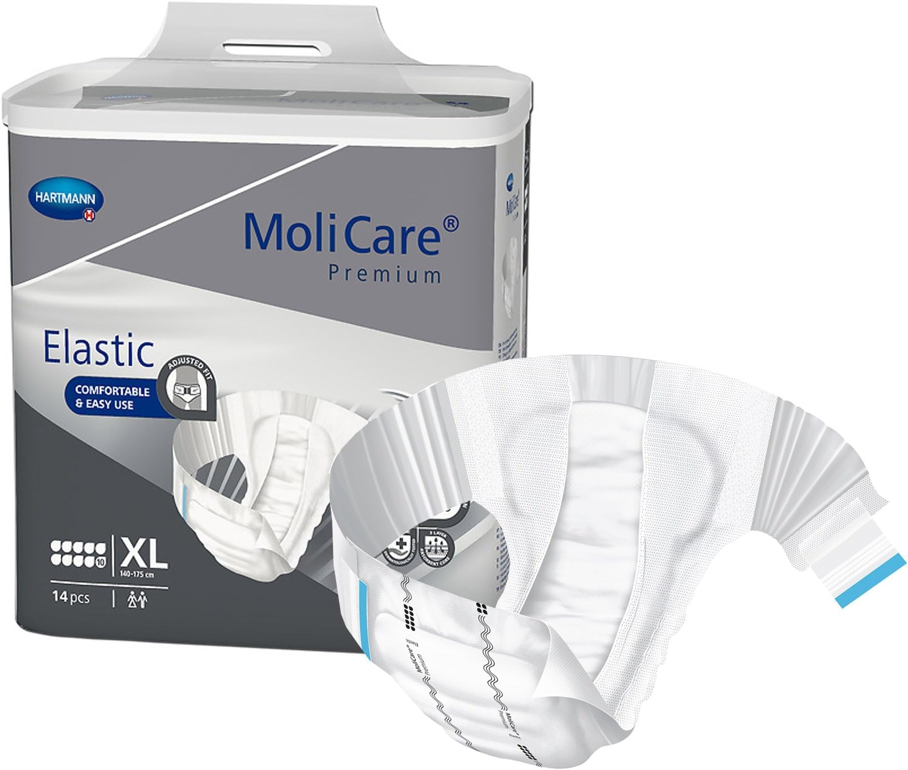 Amazon.com: MoliCare Premium Incontinence Brief, 10D - Heavy Absorbency ...
