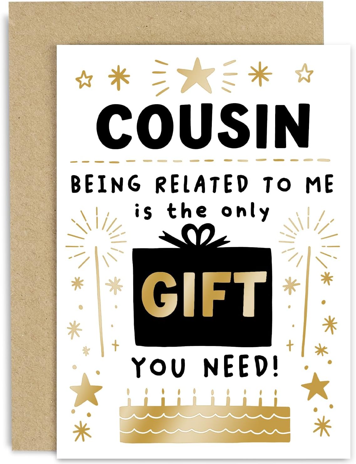 Amazon.com : Old English Co. Cousin Birthday Cards for Women and Men ...