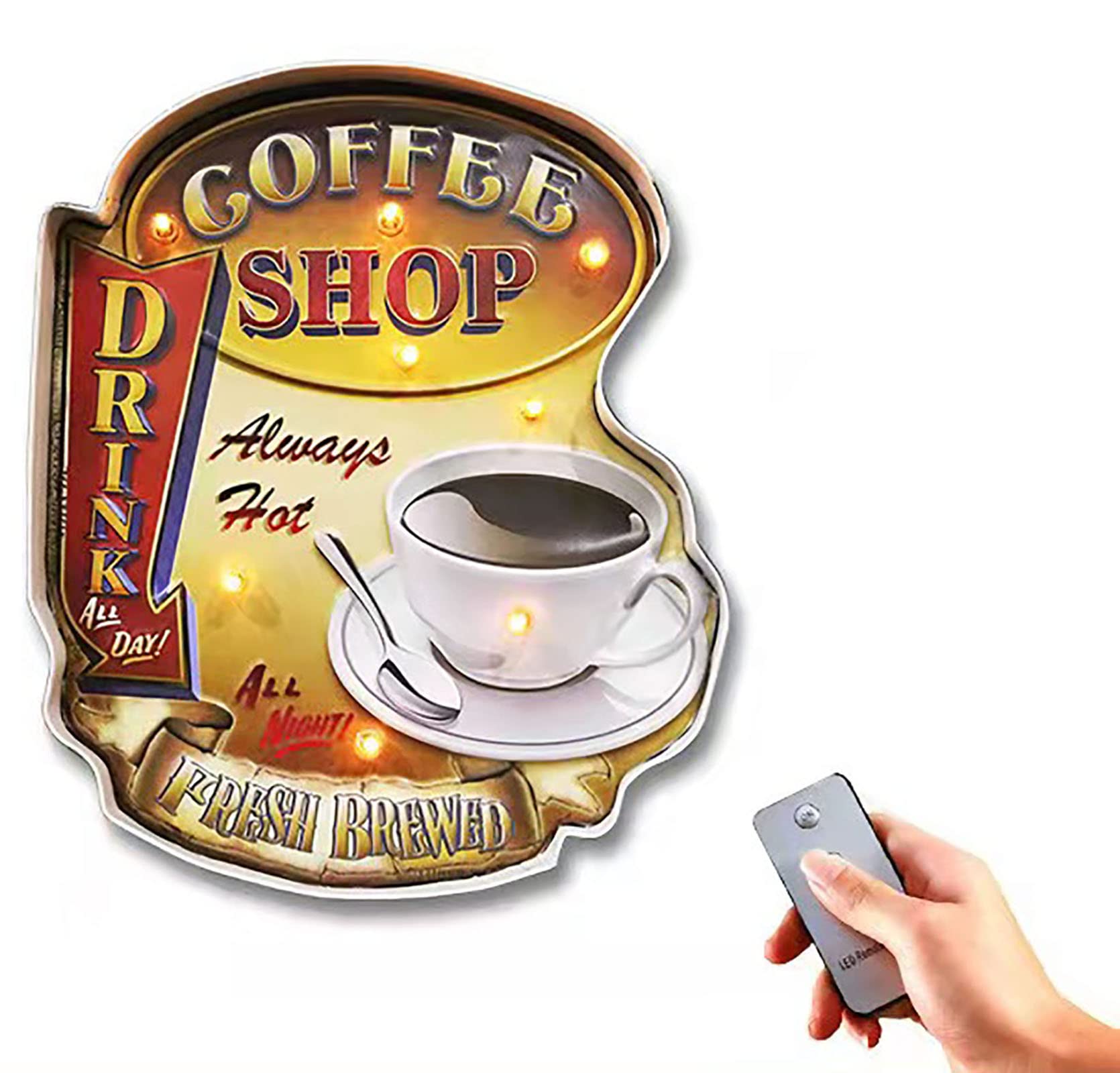 Remote Control Coffee Sign, Coffee Signs for Coffee Bar,Vintage Coffee ...