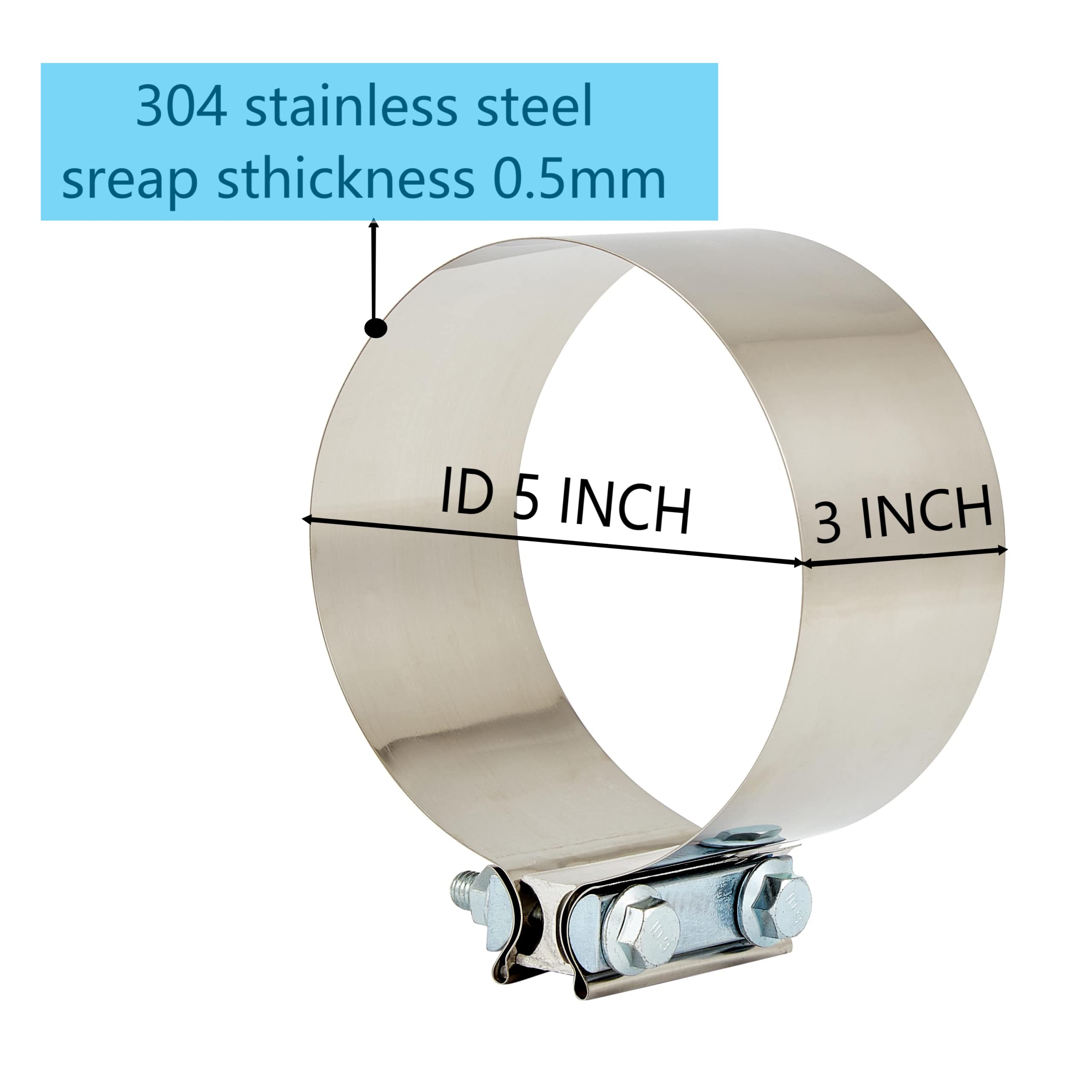 Snapklik.com : Butt Joint Band Clamps,Exhaust Muffler Clamp Exhaust ...