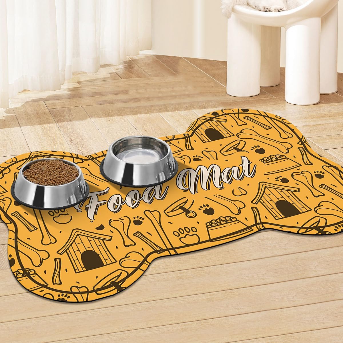 Amazon.com : Pet Feeding Mat - Absorbent Dog Food Mat for Floors ...