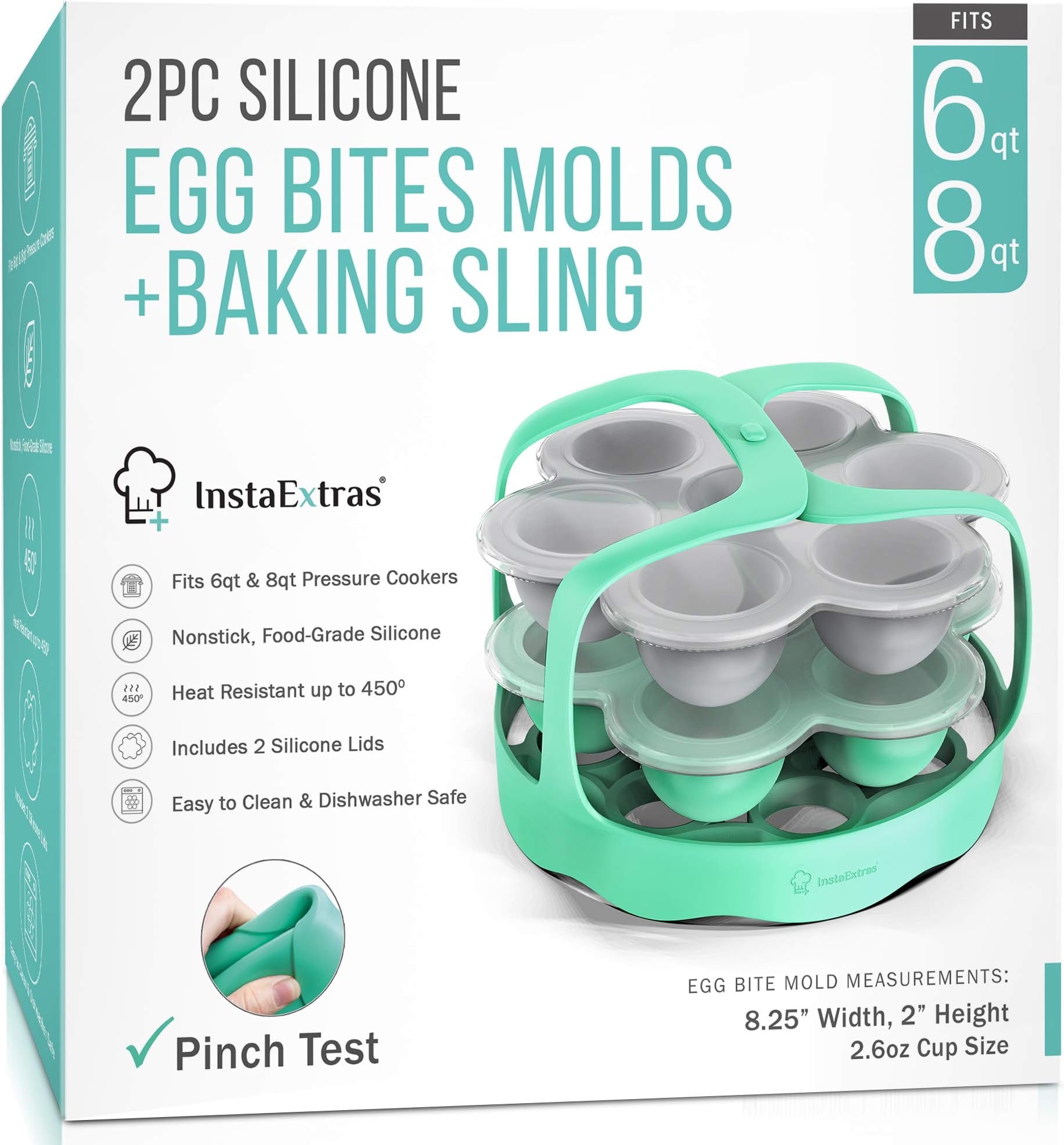 Amazon.com: Premium Silicone Egg Bites Molds for Instant Pot ...