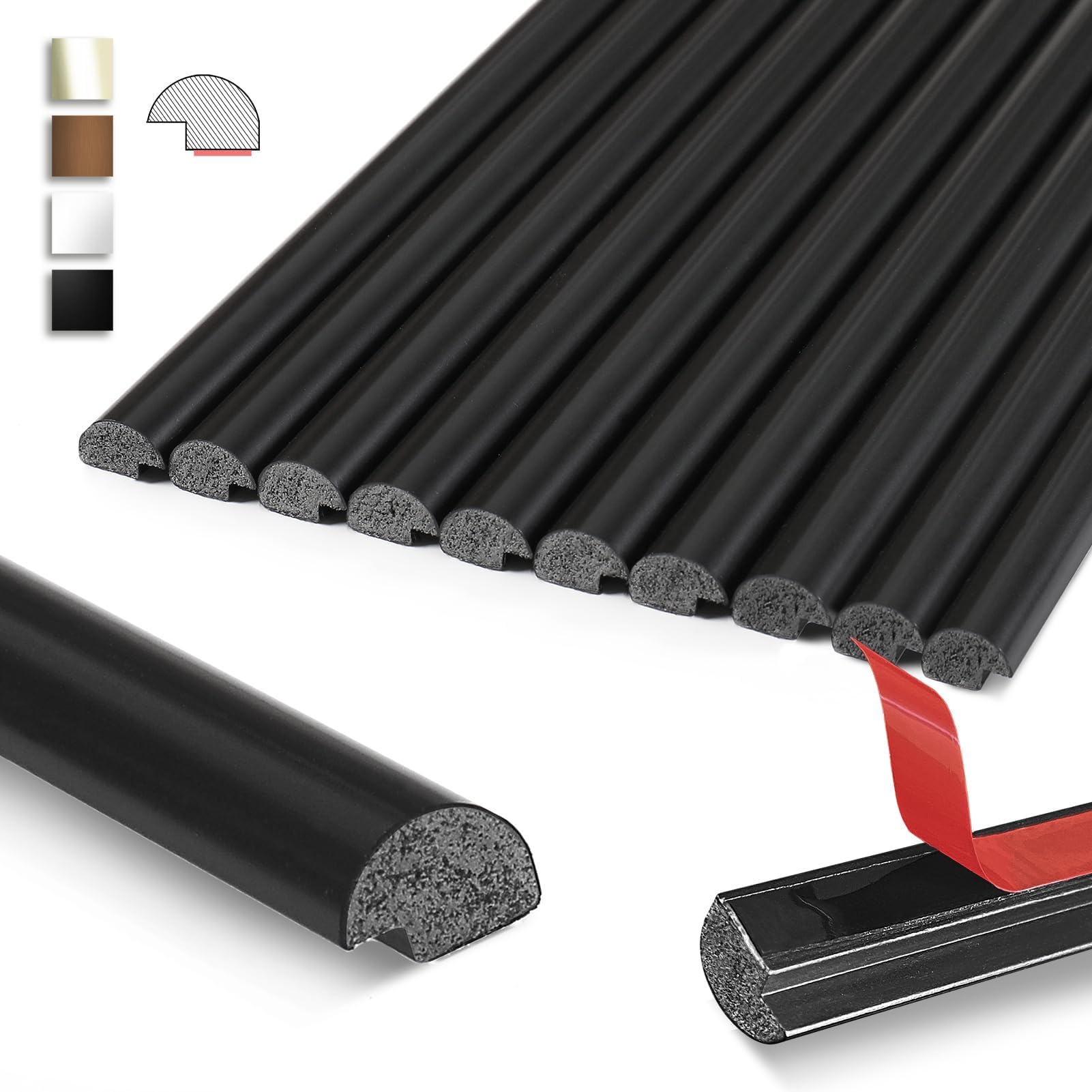 Amazon.com: Yew & Tulip 10-PCS Peel and Stick PVC Tile Edge Trim for ...