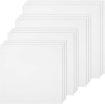 Amazon.com: 12 Pcs Embroidery Fabric Squares White Embroidery Cloth ...