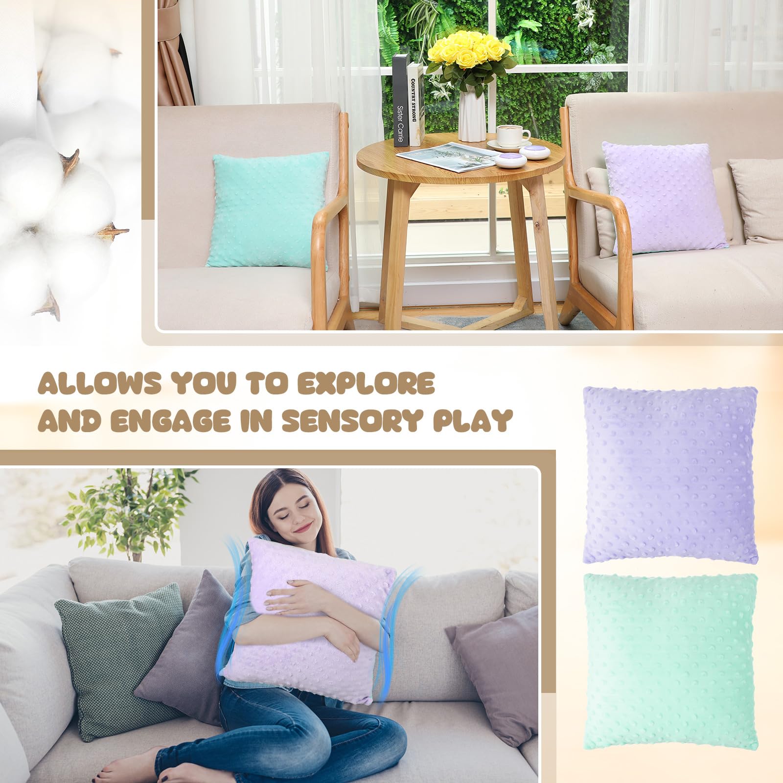 Snapklik.com : Kigley 2 Pcs Vibrating Pillow Pressure Activated Sensory ...