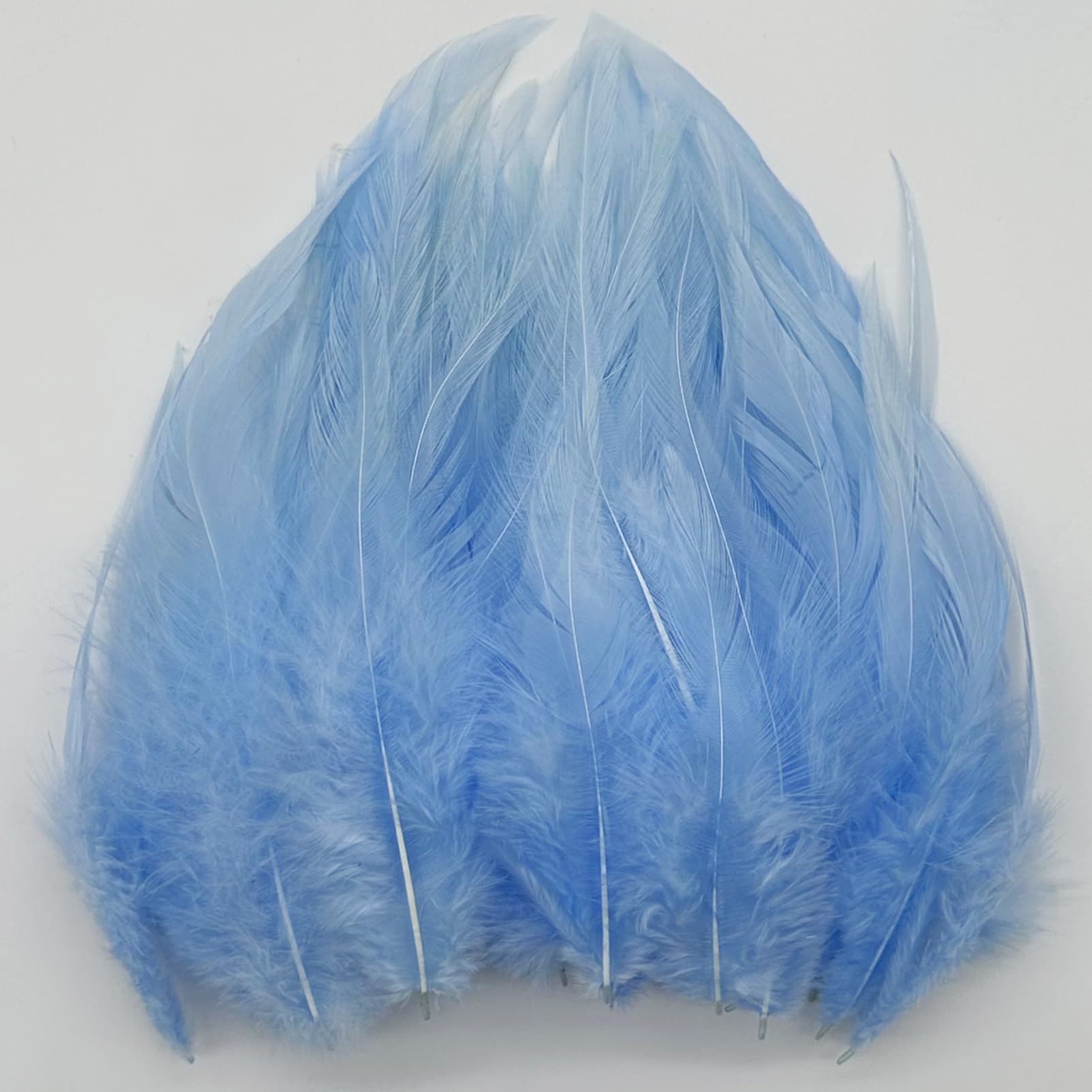 Amazon.com: 100pcs Light Blue Feathers for Crafts, 5-7Inch Rooster ...