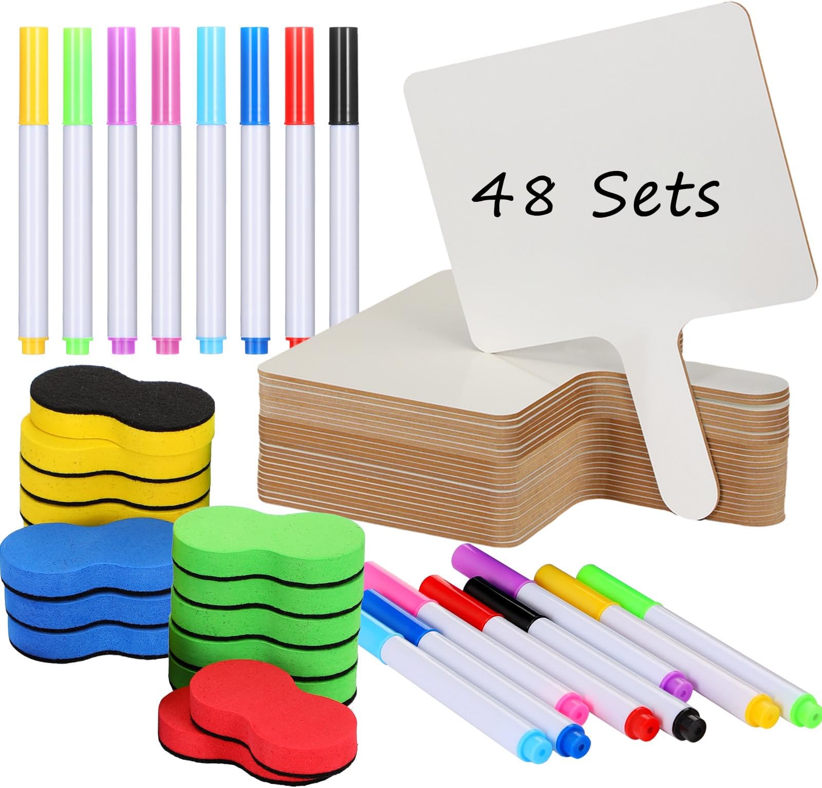 Amazon.com : Harloon 144 Pieces Dry Erase Answer Paddles Set Back to ...