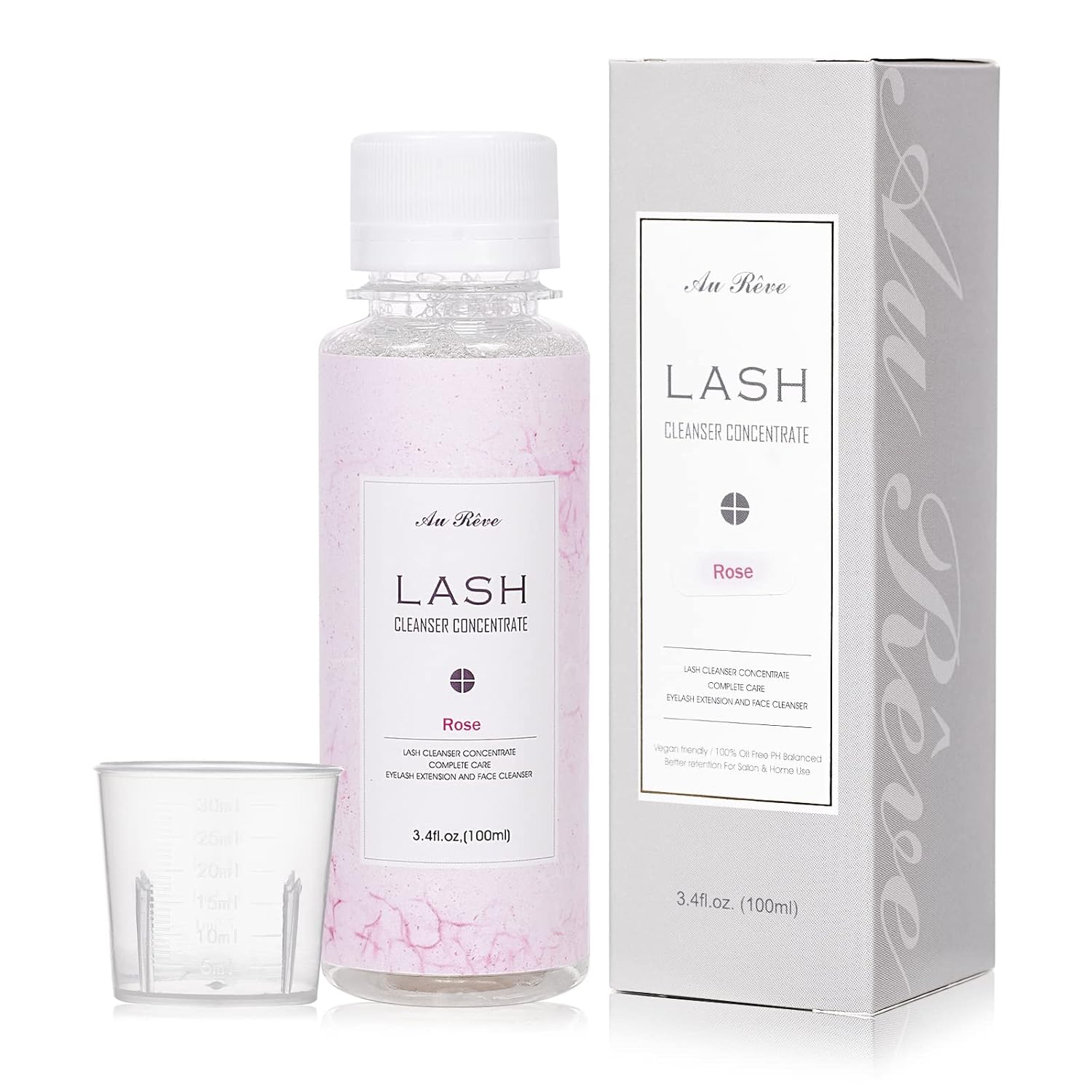 Amazon.com: AuReve Eyelash Cleanser Concentrate 100ml Lash Extension ...