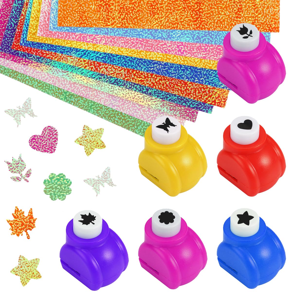 6 Pièces Perforatrices,Scrapbooking Perforatrice,Perforatrice Forme ...