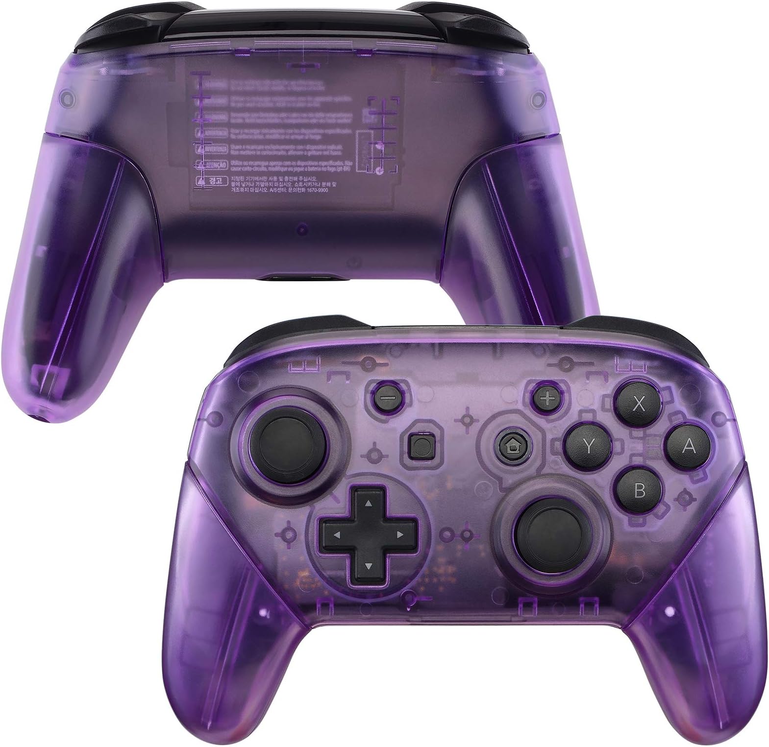 Amazon.com: eXtremeRate Clear Atomic Puple Faceplate Backplate Handles ...