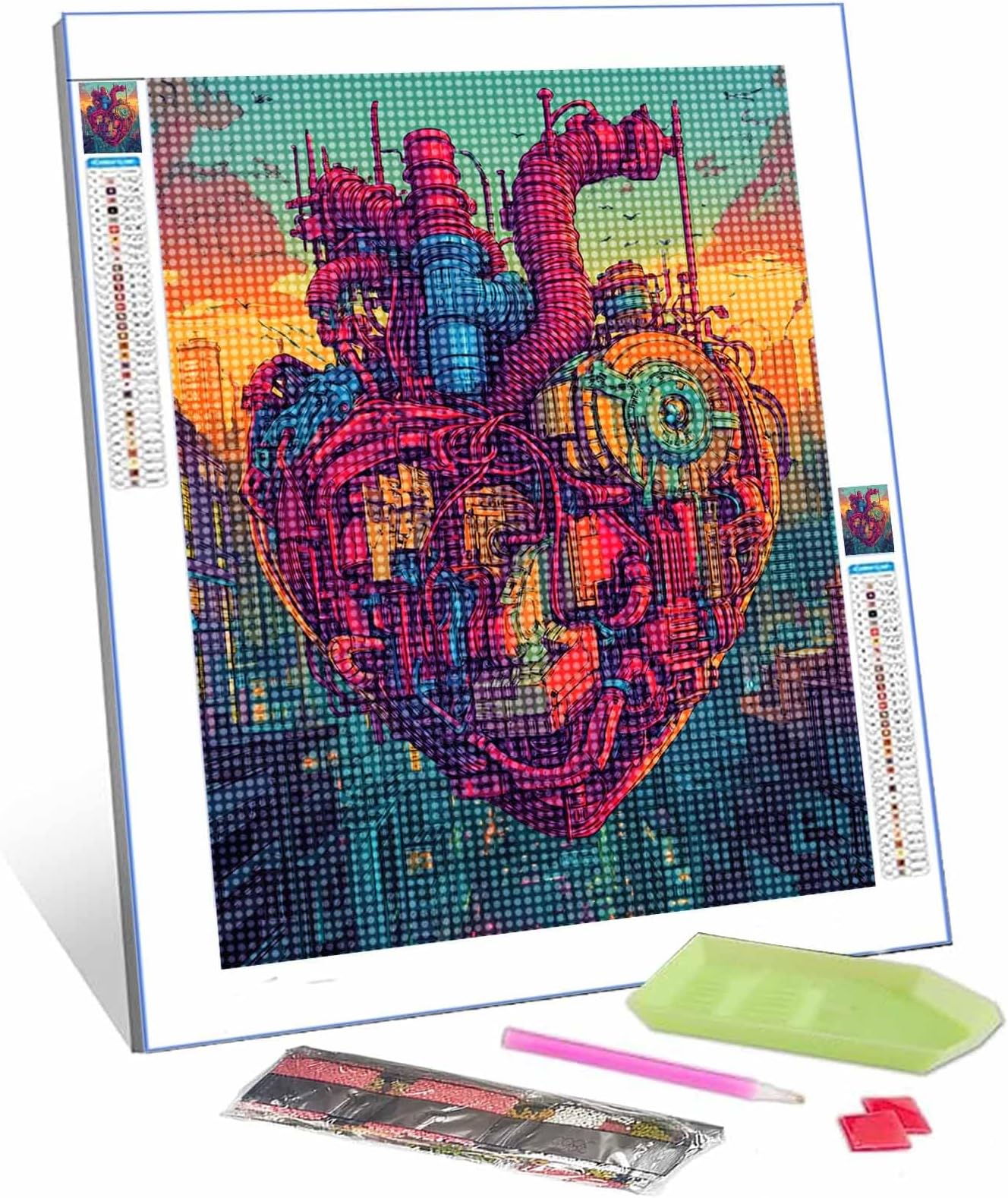 Amazon.com: Graffitic Human Heart Diamond Painting DIY 5D,Numbering Kit ...