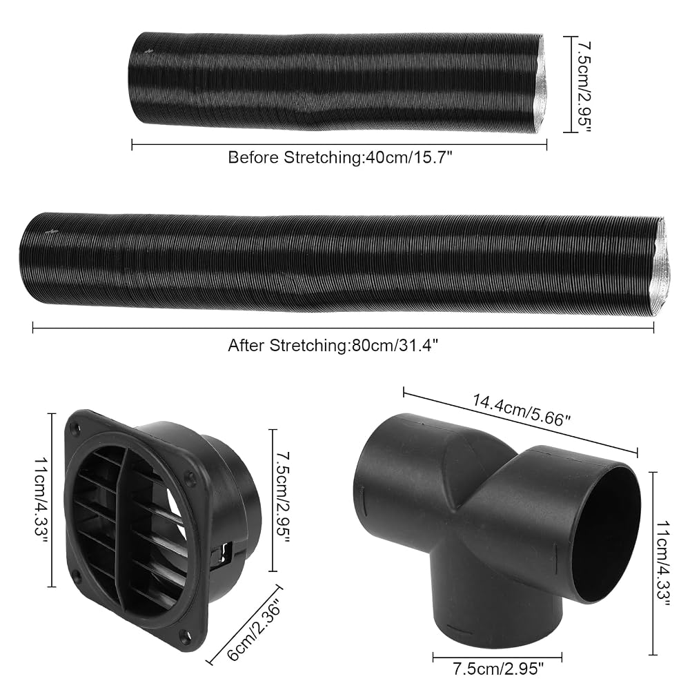 Snapklik.com : Copgge 75mm Warm Air Ducting Diesel Auxiliary Parking ...