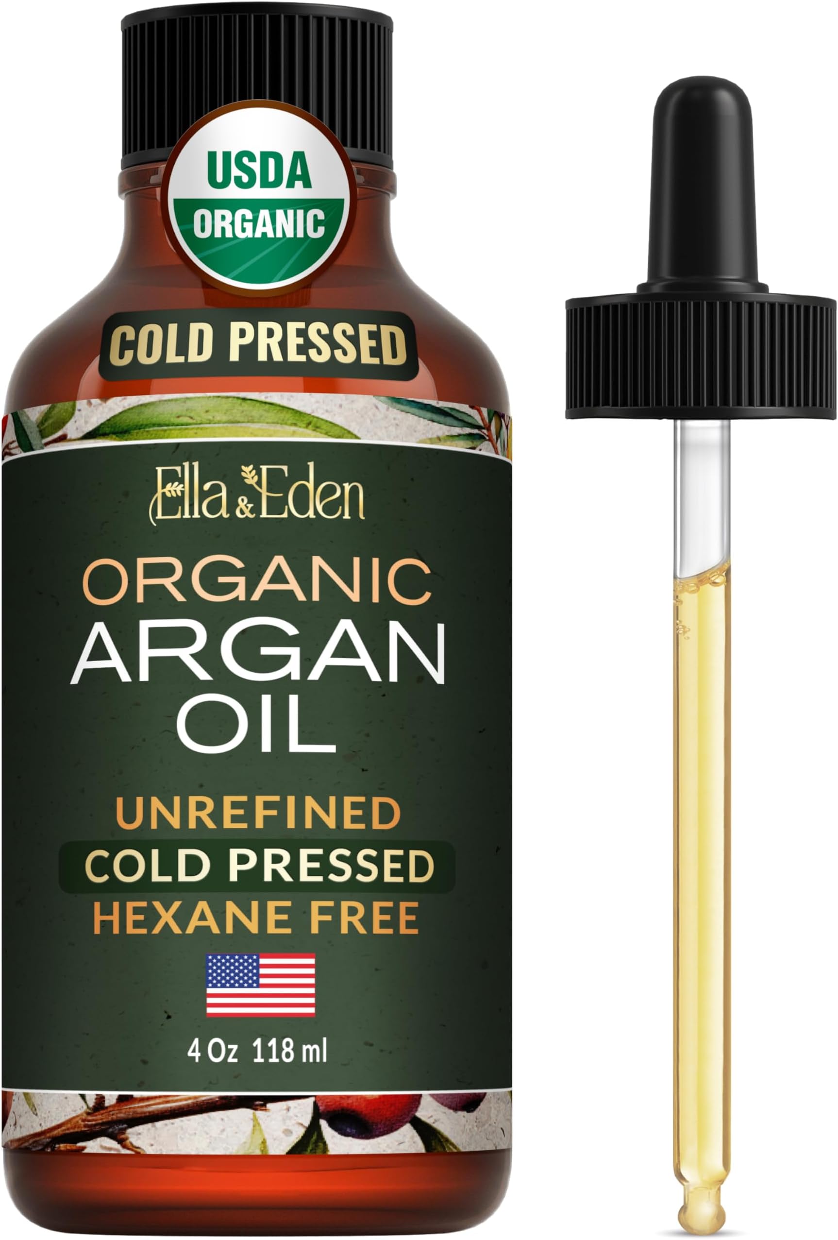Amazon.com: Ella & Eden Organic Argan Oil for Hair, Face & Skin ...