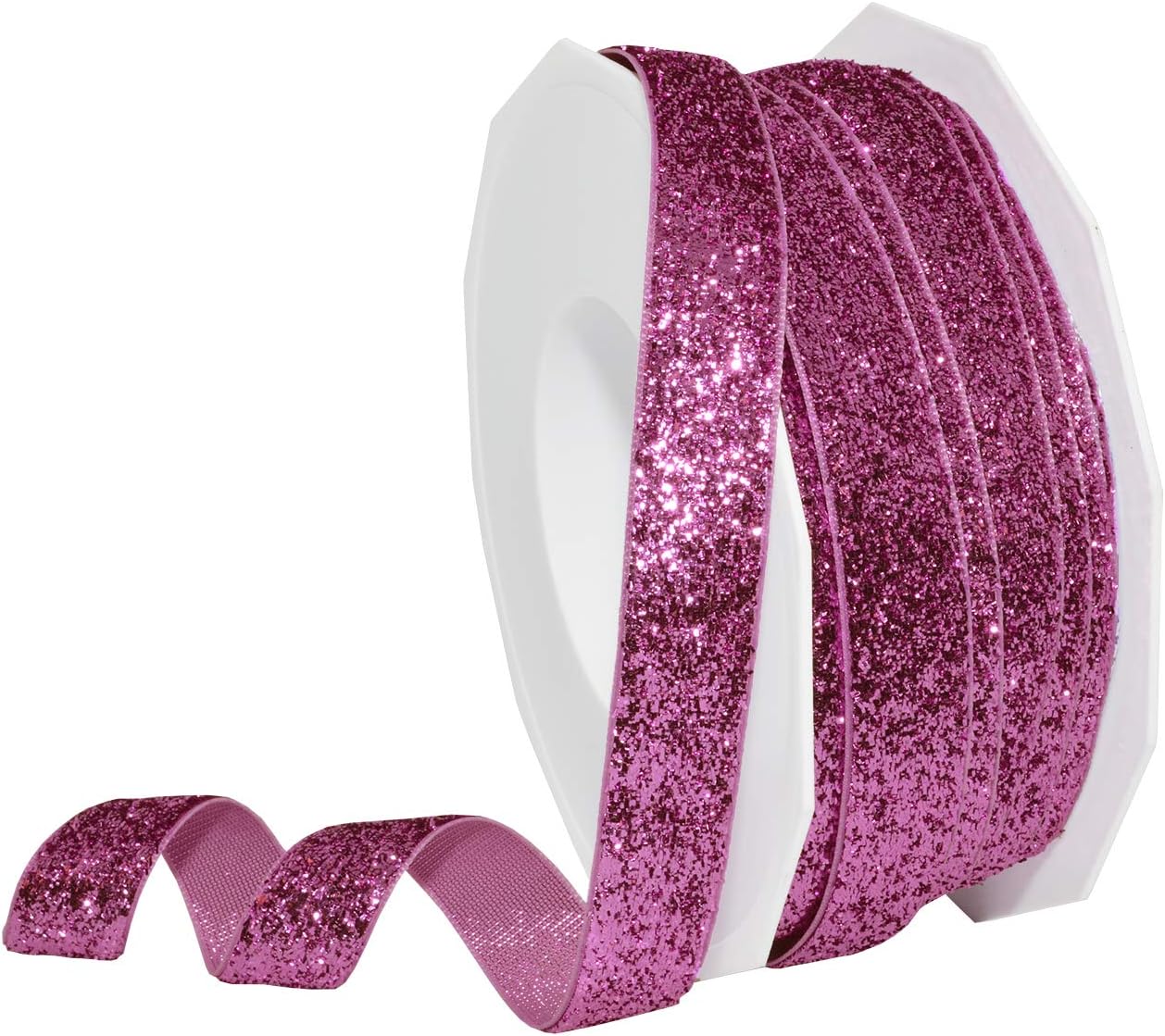 Amazon.com: Morex Ribbon 987 Velvet Glitter Ribbon, 5/8" x 25 yd, Pink