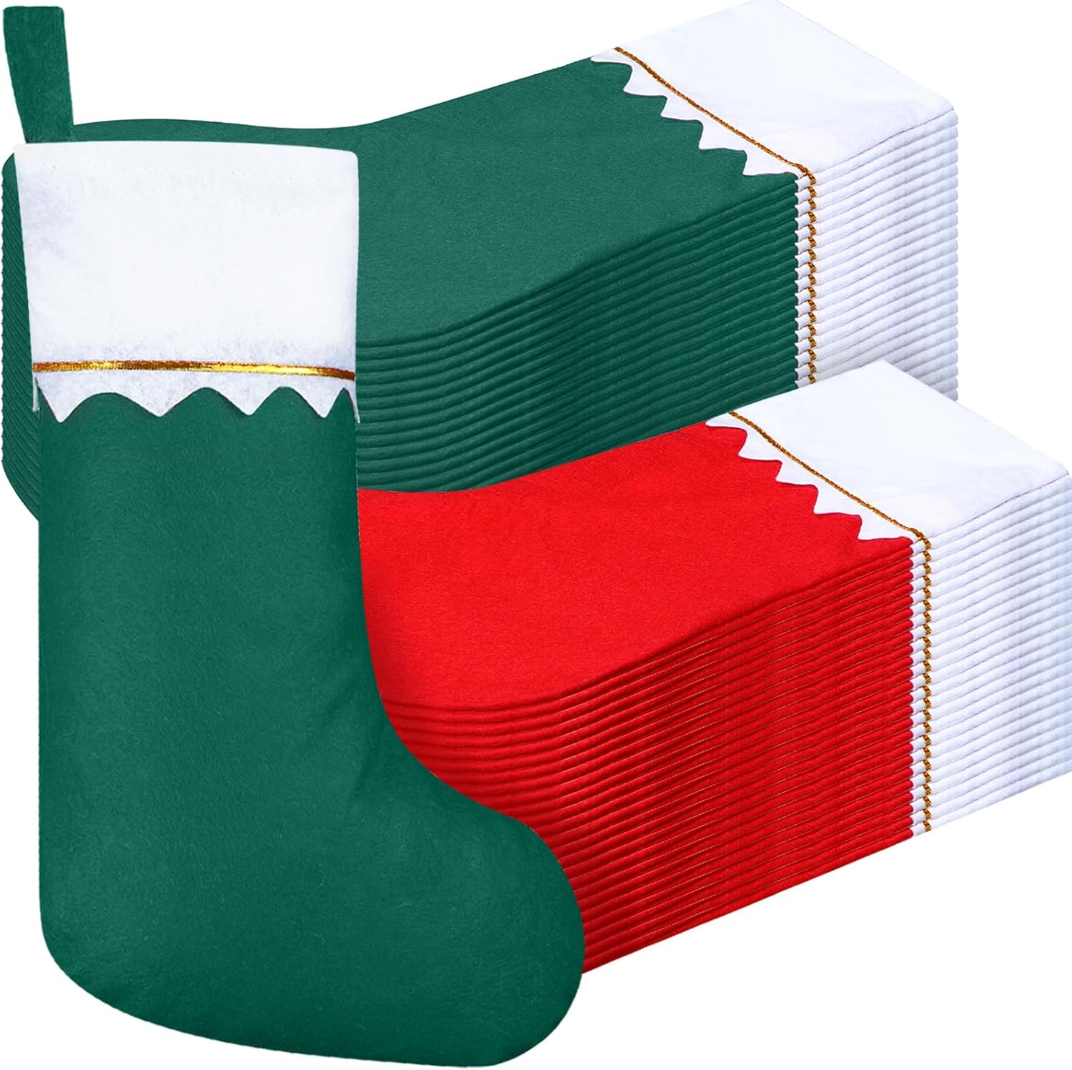 Amazon.com: Zubebe 48 Pcs Felt Christmas Stockings 15 Inch Christmas ...