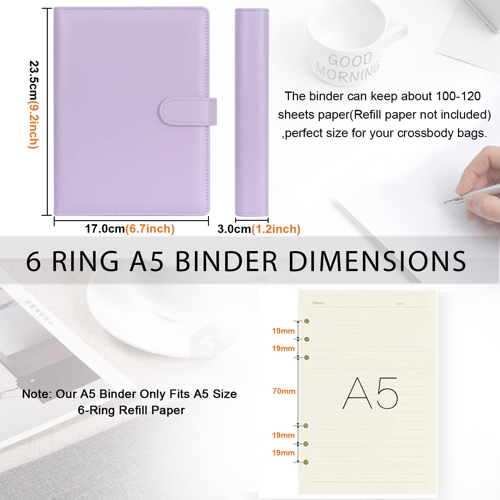 Snapklik.com : Toplive A5 Binder 6 Ring Personal Organizer Planner ...