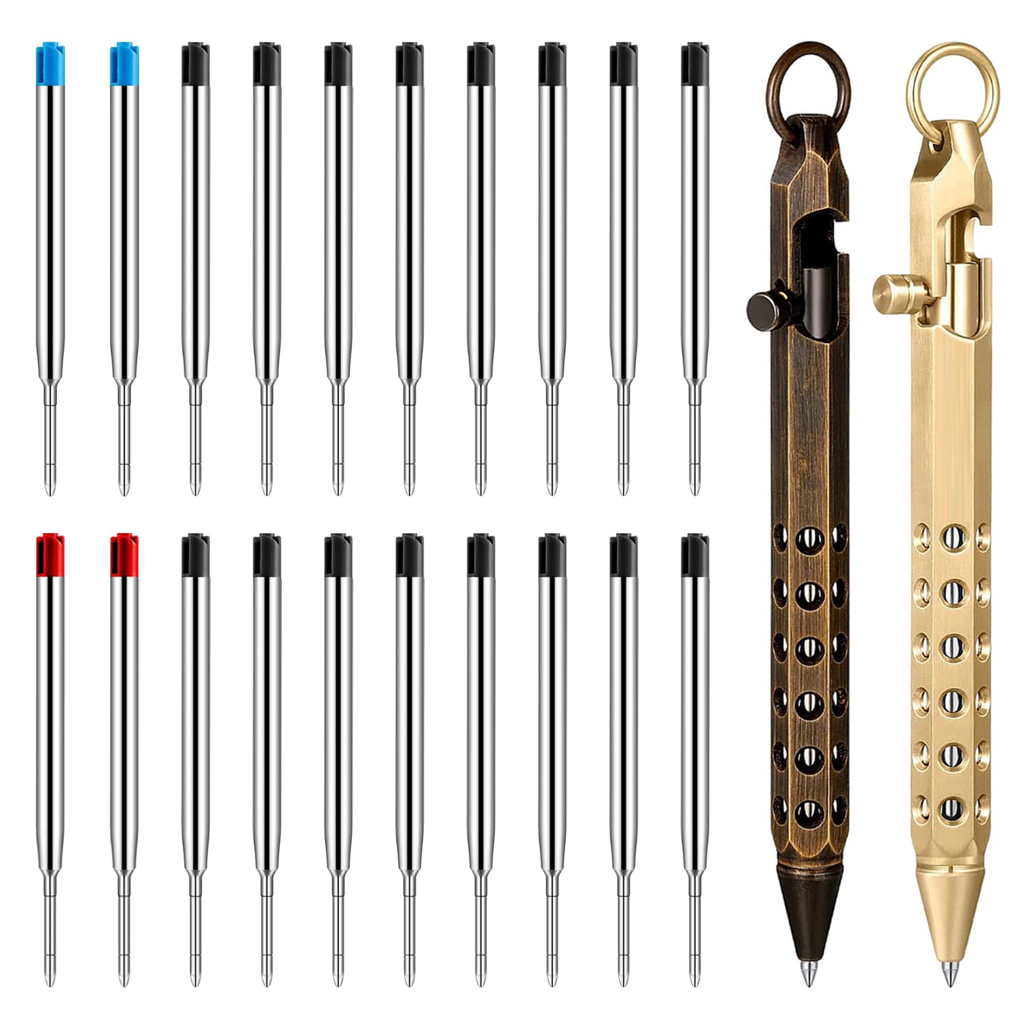 Amazon.com : Origin-Joy 2 Pack Bolt Action Pen Set, Six Edge Solid ...