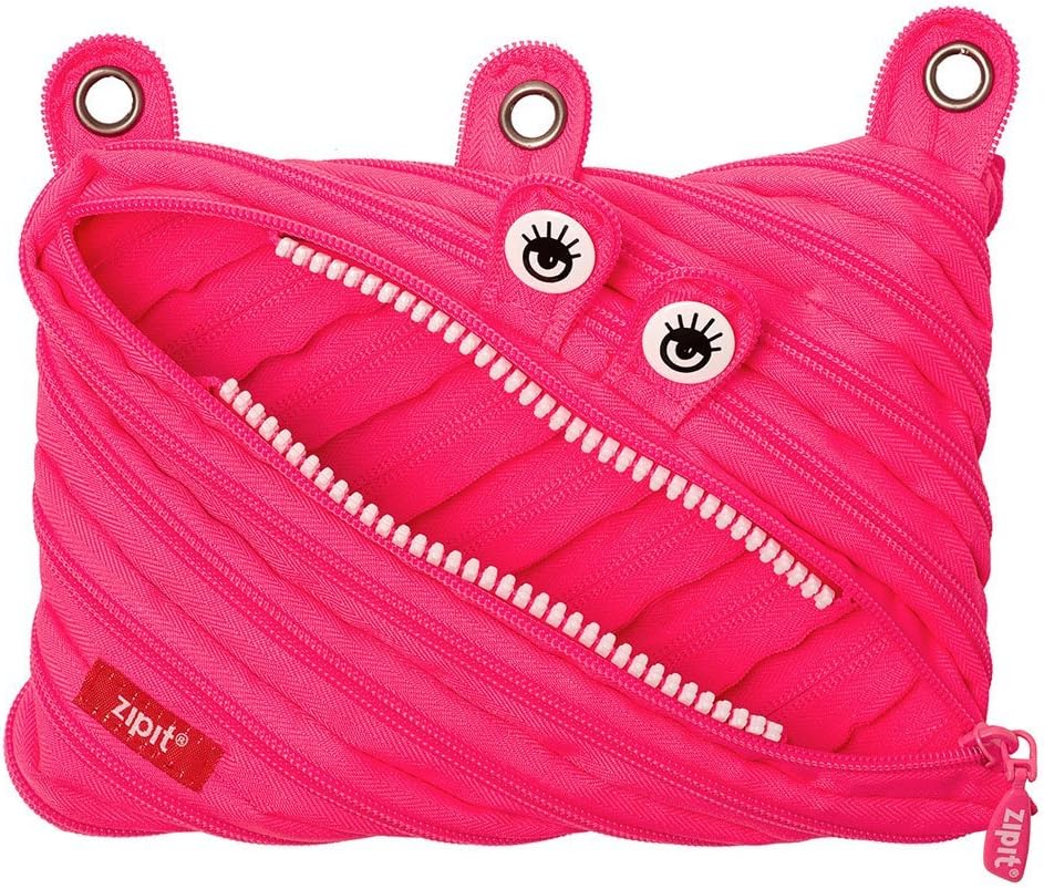 Amazon.com: ZIPIT Monster 3-Ring Pencil Case, Pink : Arts, Crafts & Sewing