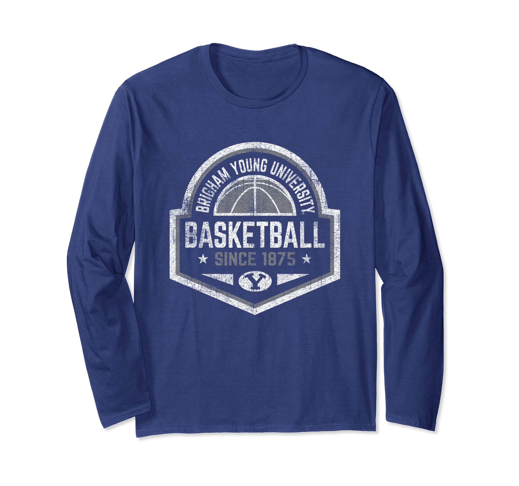 Amazon.com : BYU Cougars Basketball Vintage Perimeter Navy Long Sleeve ...