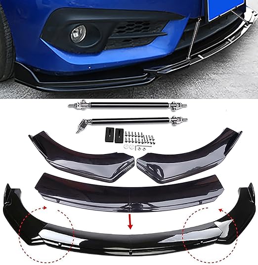 Universal Front Bumper Lip Chin Spoiler PP Front Bumper Lip Sopiler ...