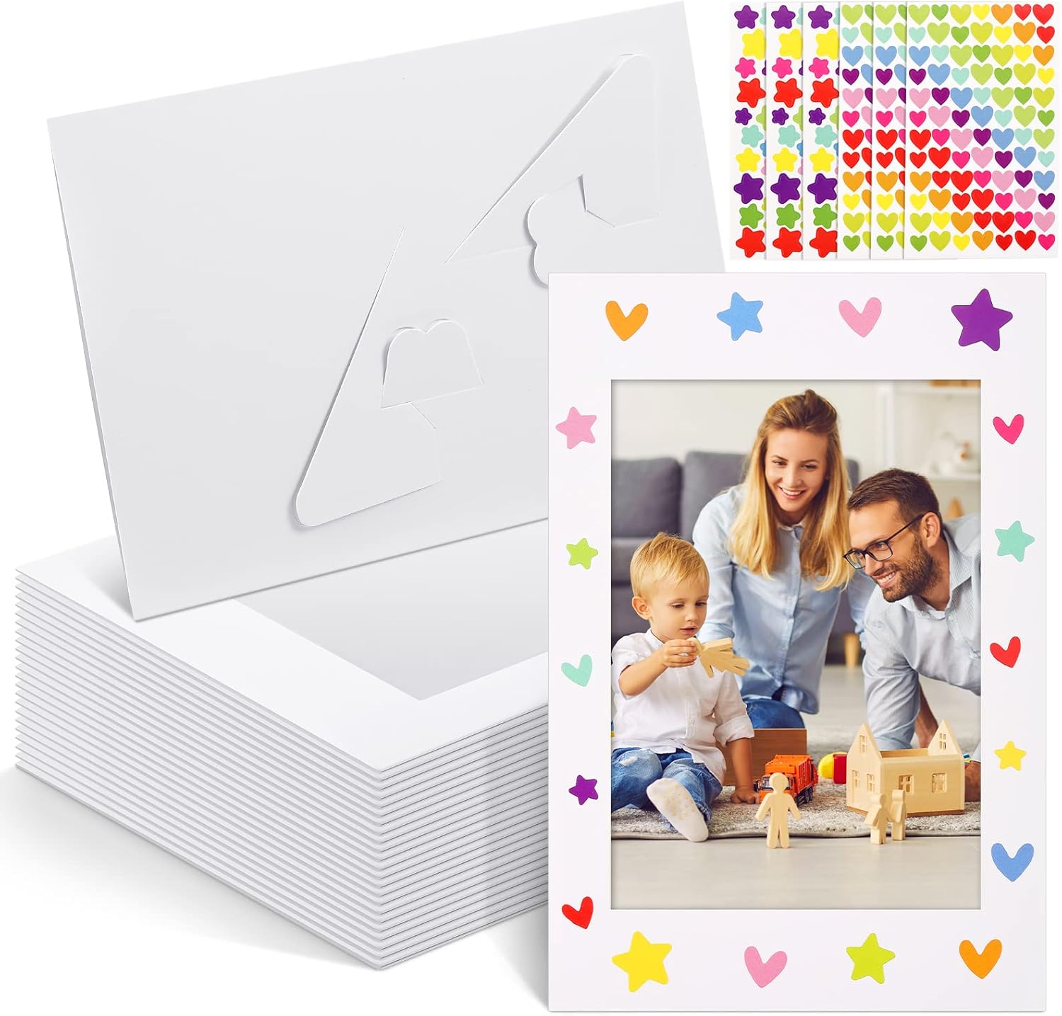 Amazon.com - Jutom 200 Pcs Paper Picture Frames with Easel 4 x 6 Inch ...