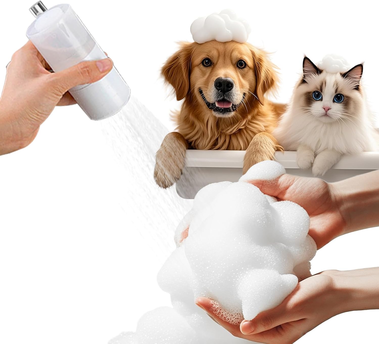 Amazon.com: Upgraded Dog Cleaning Foam Machine, 2-in-1 Mode Dog Shampoo ...
