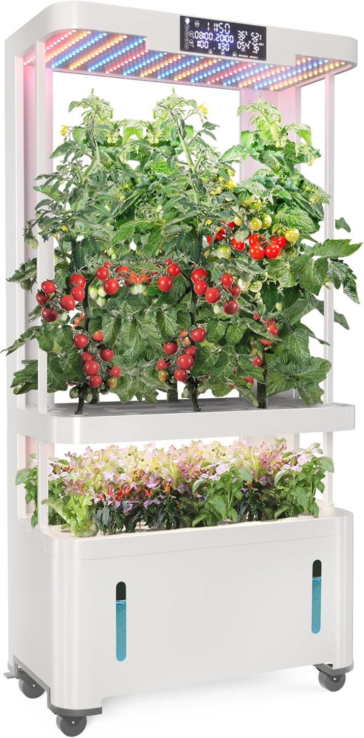Amazon.com: Woolooloo Vertical Hydroponics Growing System Kit, 2-Tier ...