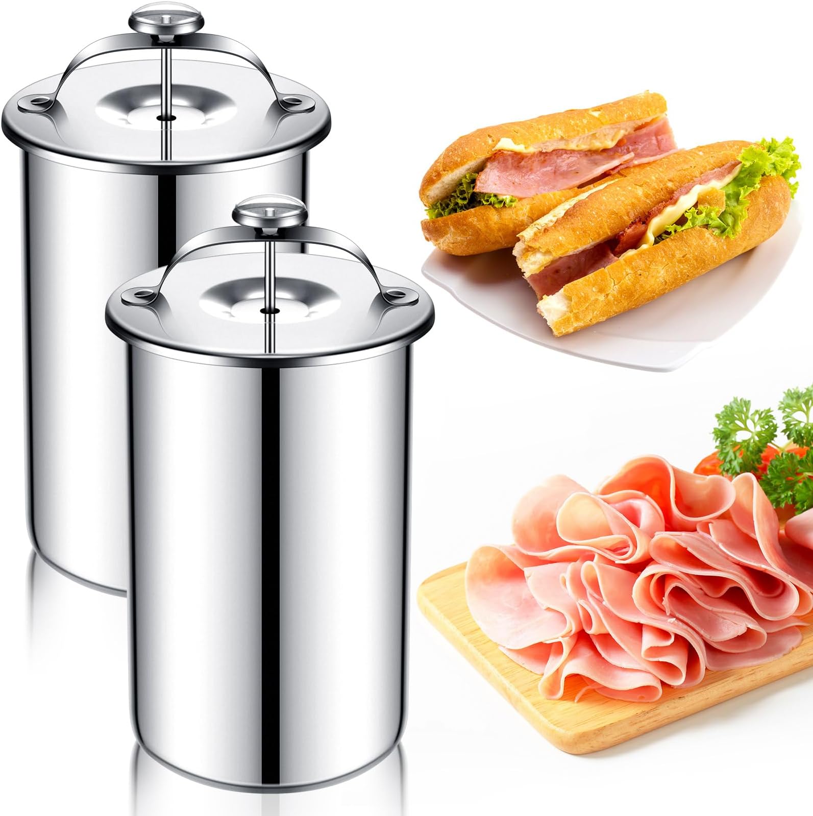 Amazon.com: KTZCTPCA Ham Meat Press Maker with Thermometer, Stainless ...