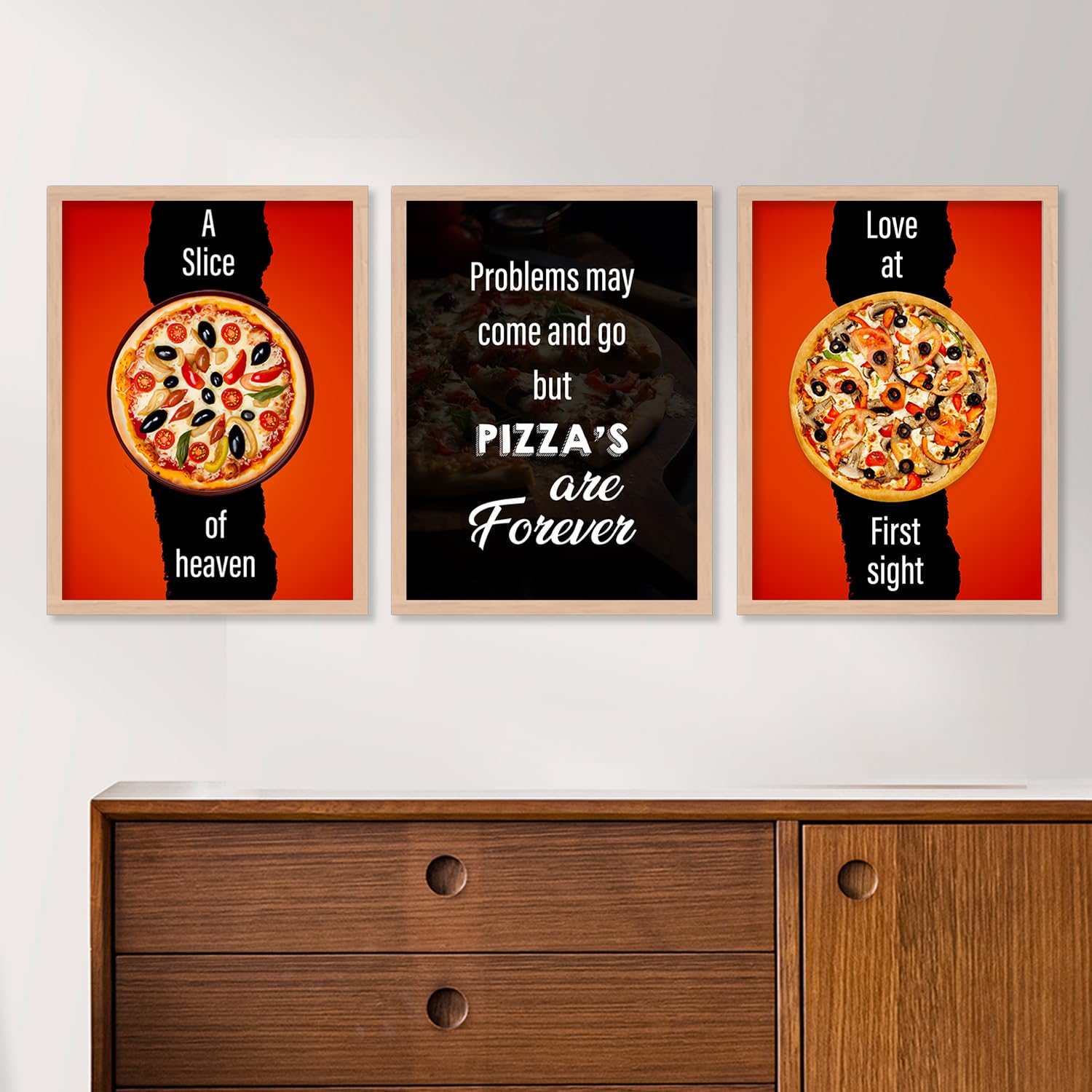 ARTELLY Pizza Theme Kitchen Posters for Wall - Kitchen posters framed ...