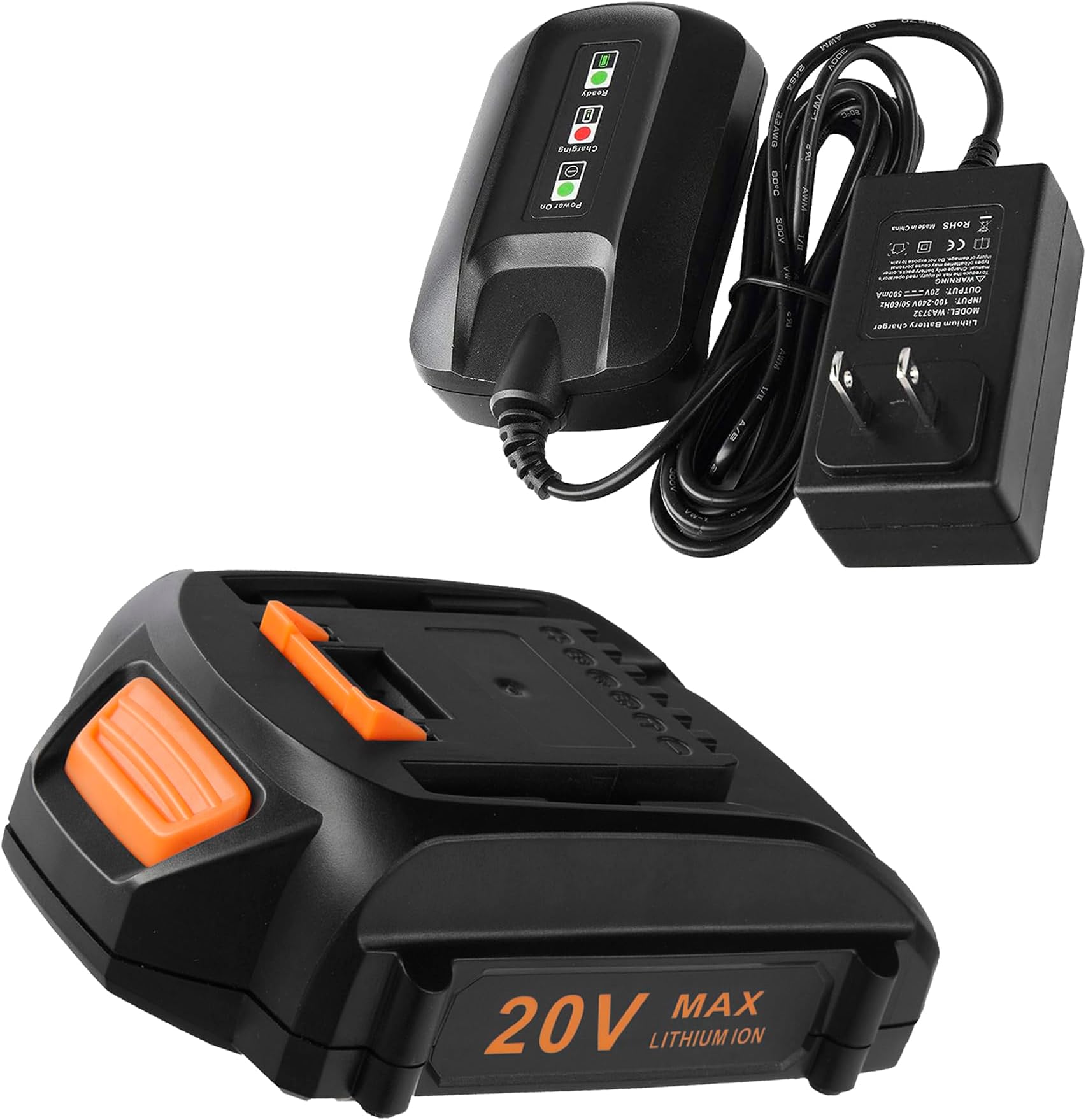 Amazon.com: 20V 2Packs Replacement Battery and Charger Starter Kit ...