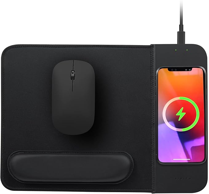 Amazon.com: 15W Wireless Charging Mouse Pad with Wrist Support, Fast Qi ...