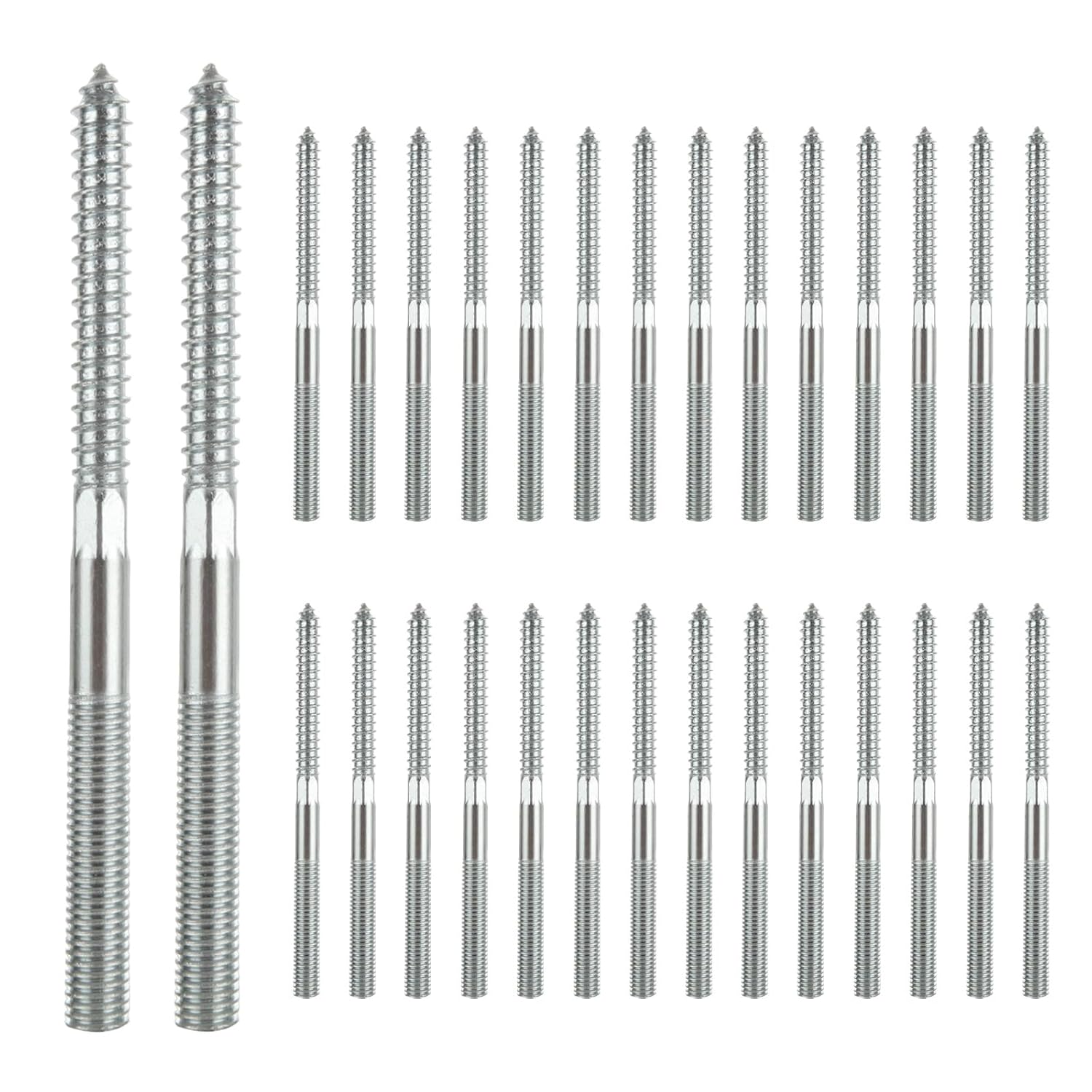 Amazon.com: AKOLAFE 30PCS Hanger Bolts 3/8" x 5-1/2" Double Sided Screw ...