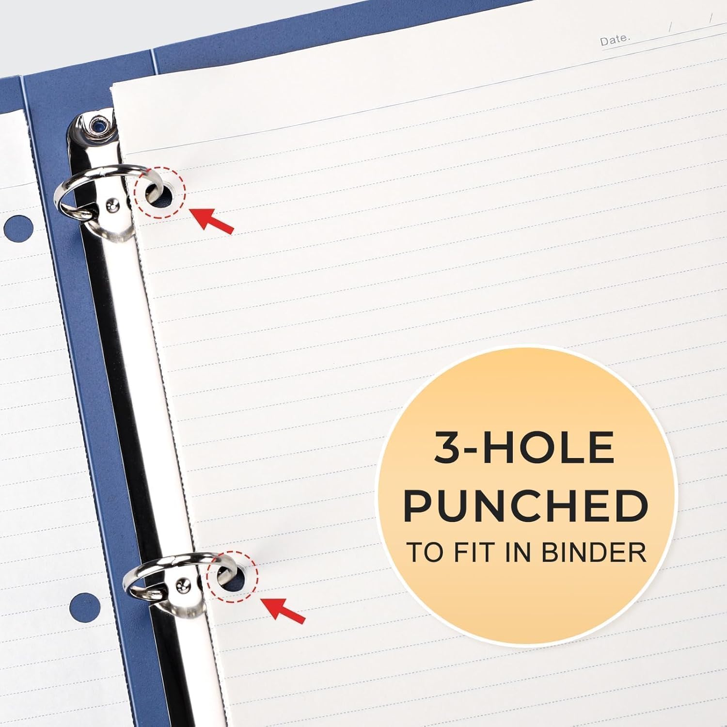 EMSHOI Cuaderno de espiral con rayas universitarias de 8.5 x 11 ...