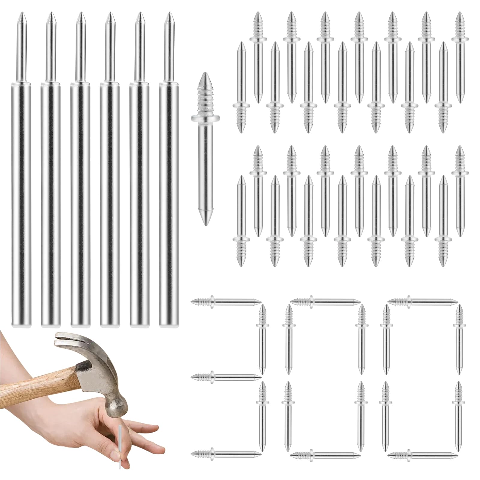 Faankiton 300PCS Double Headed Skirting Nails, Double-Head Skirting ...