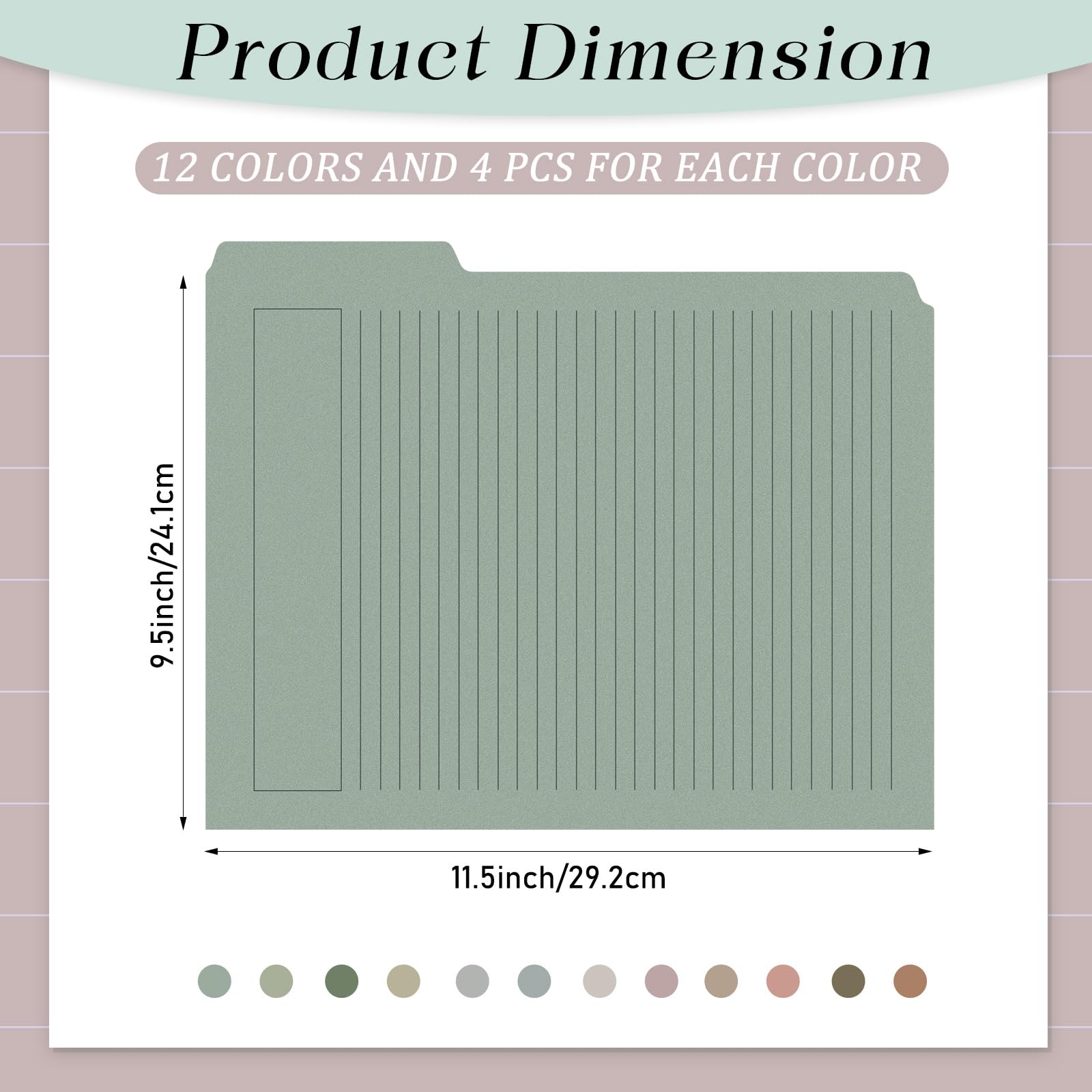 Snapklik.com : Cholemy 48 Pack Manila Lined Decorative File Folders ...