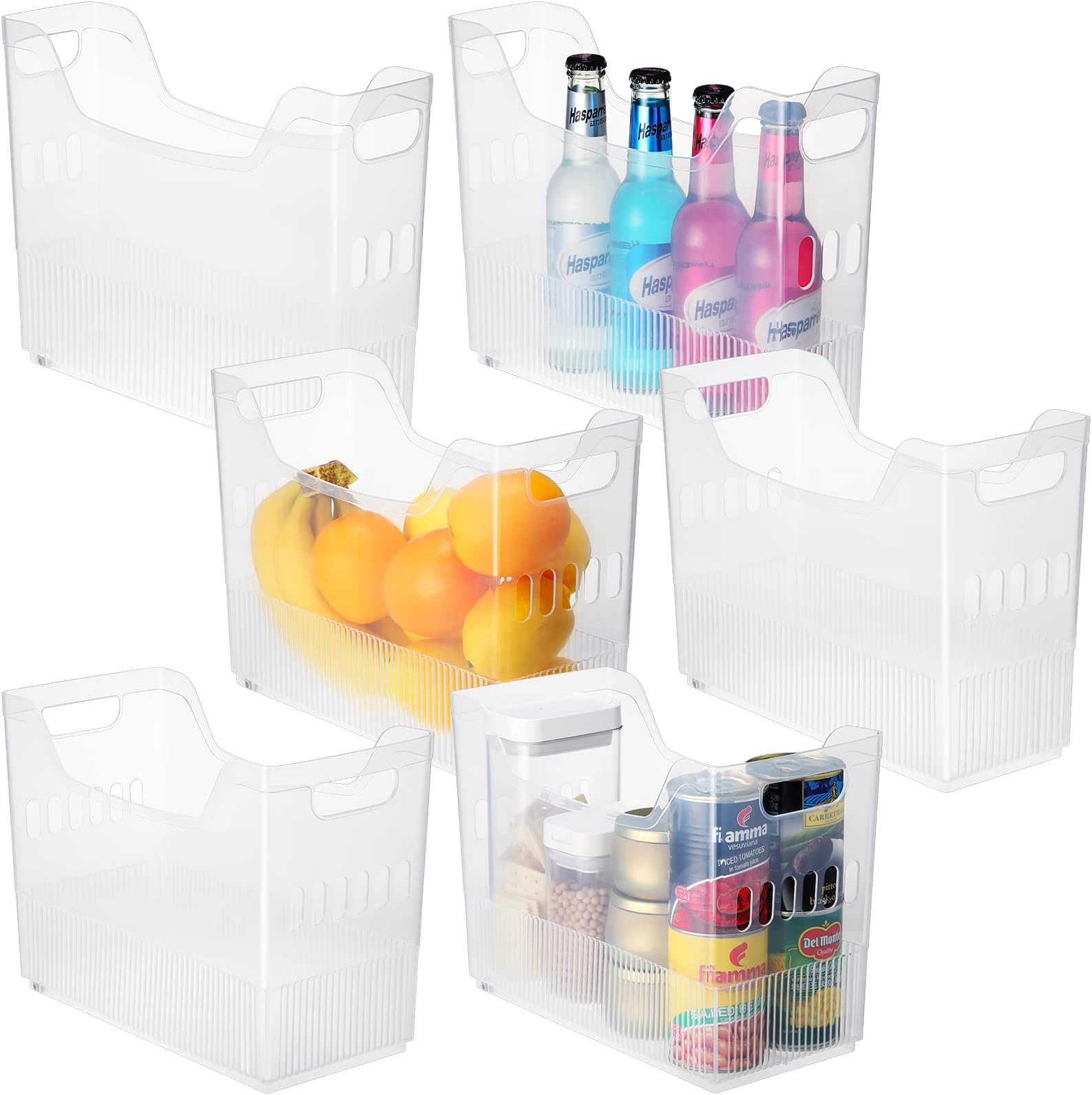 Amazon.com - 6 Pcs Freezer Organizer Bins Clear Plastic Pantry ...
