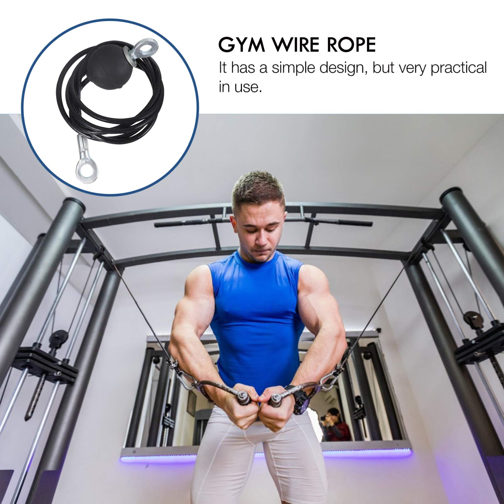 Gym Cable VORCOOL Fitness Fitness Biceps Rope Chest Expander Cables ...