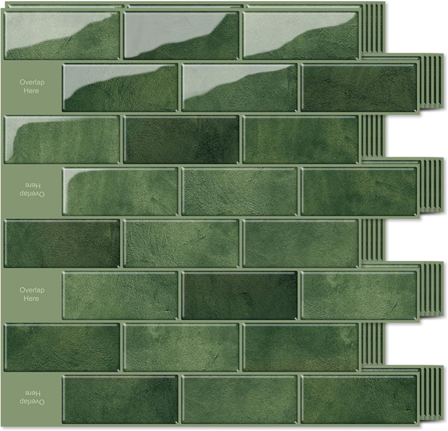 Amazon.com: Karecel Peel and Stick Tile Kitchen Backsplash, 10 Sheets ...