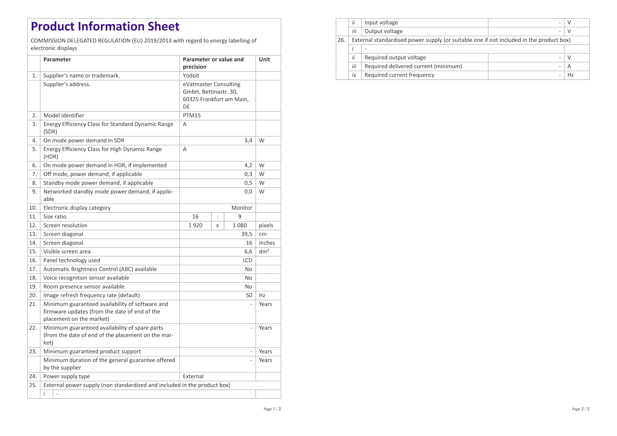 Yodoit Portable Monitor 15.6" FHD 1920x1080P IPS Display | USB-C & HDMI ...