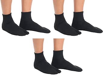 Amazon.com: 3 V-Toe Thicker Split Toe Tabi Socks Flip-Flops Sandals ...