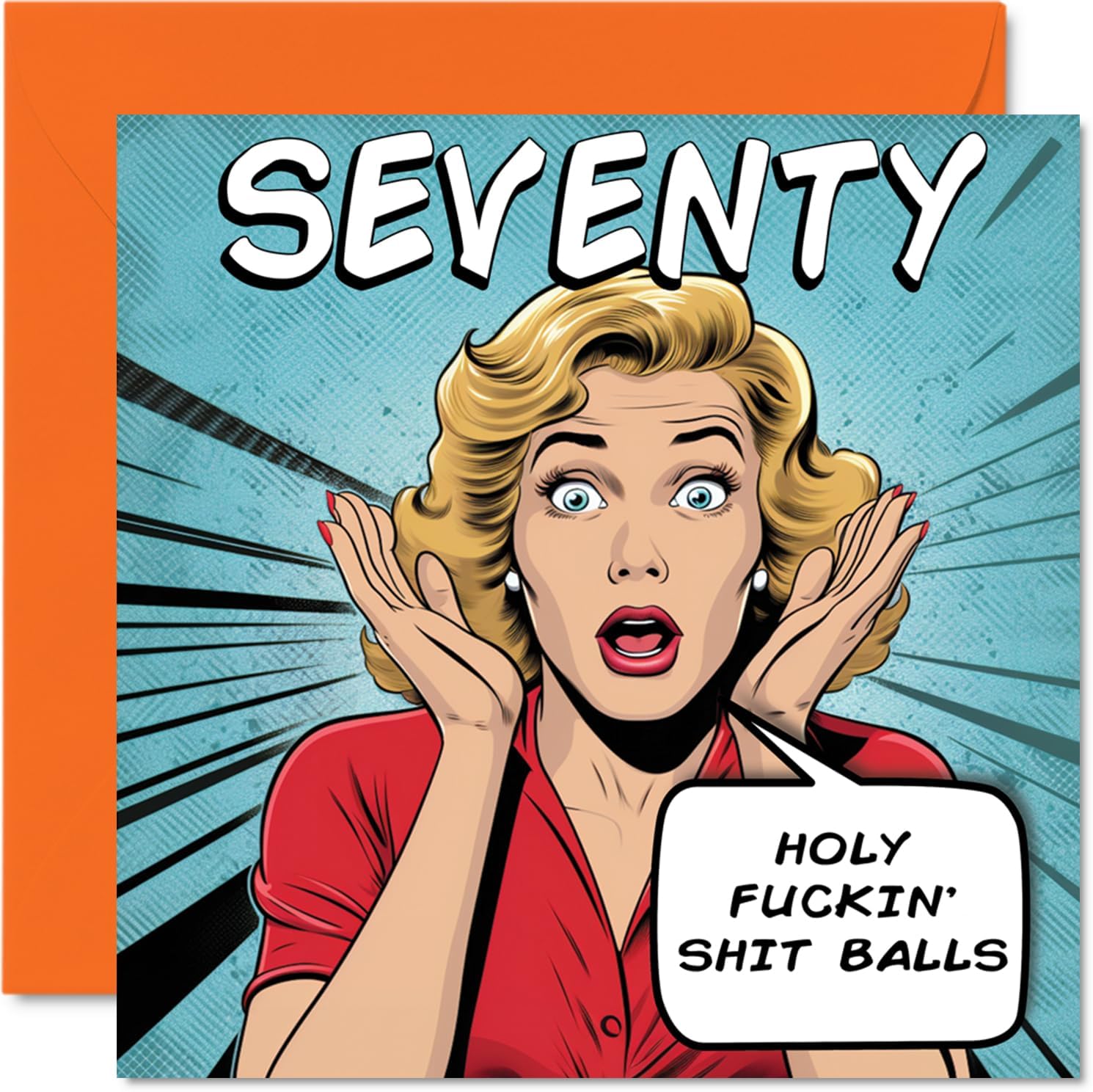 Funny 70th Birthday Cards for Woman Men - Comic Years - Happy Birthday ...