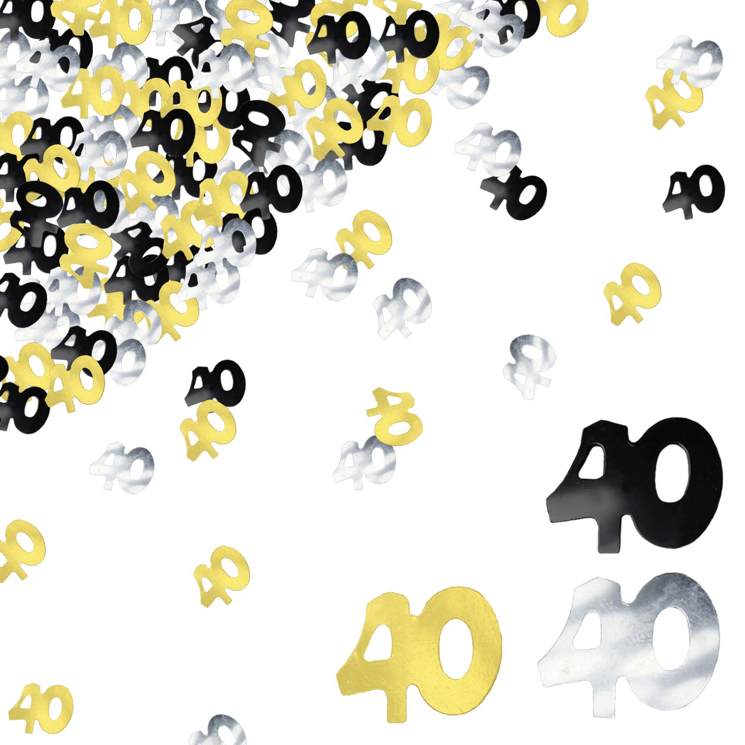 Amazon.com: BEADNOVA 40th Birthday Confetti Forty Years Old Confetti 40 ...
