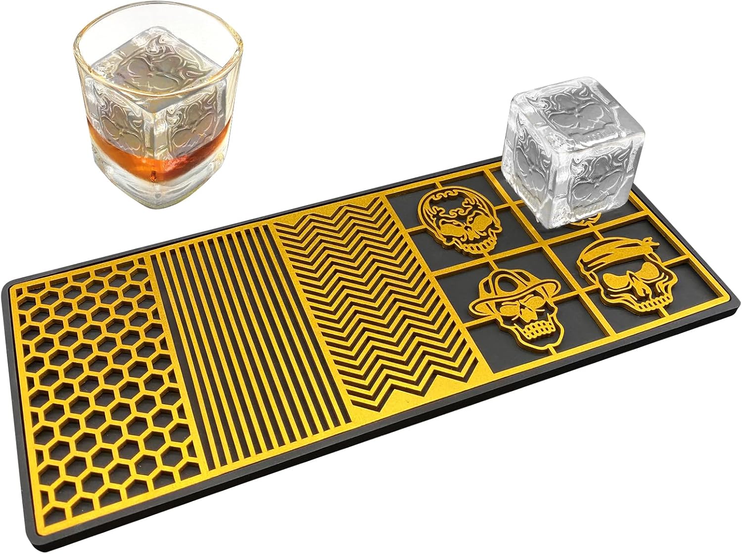 Amazon.com: Opsadogha Ice Cube Design Tray Craft Modern Ice Stamps for ...