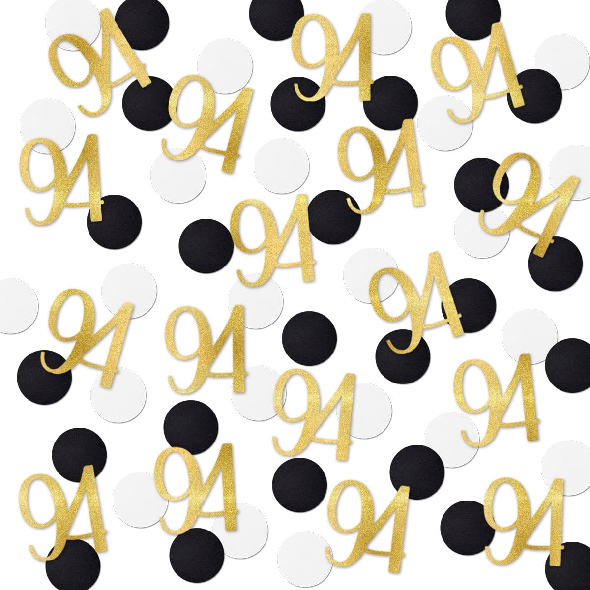Amazon.com: Gold Glitter 94 Confetti, 94th Birthday Number Confetti ...